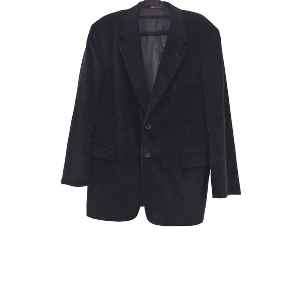 Suits & Blazers | Adolofo Black Corduroy Blazer Jacket Sport Coat Elbow ...